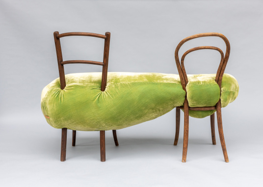 Charlotte Kingsnorth Stitches Chairs into Sculptures