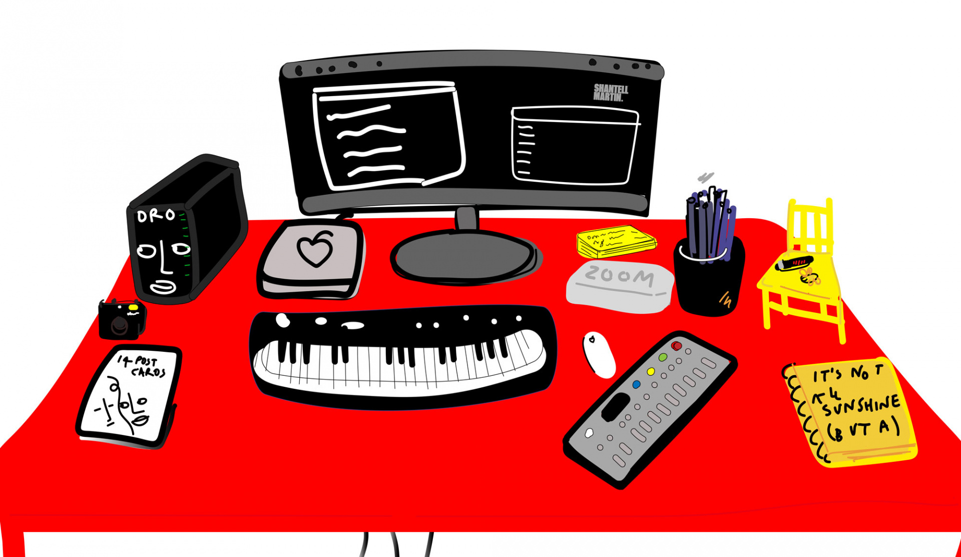 What's on Your Desk? 5 Creatives Draw Their Work Setups - Sixtysix