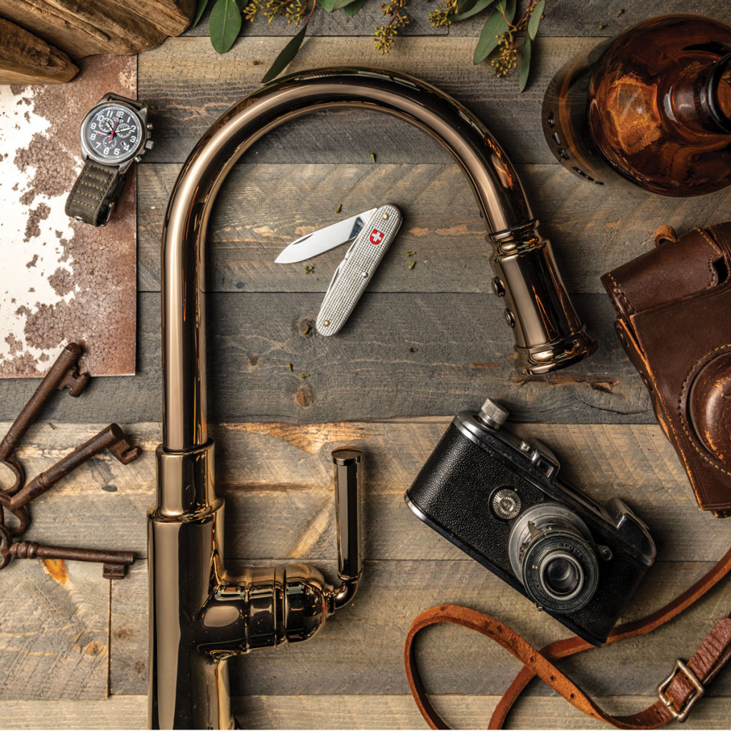 Brizo's New Rook Kitchen Collection, Styled 3 Ways