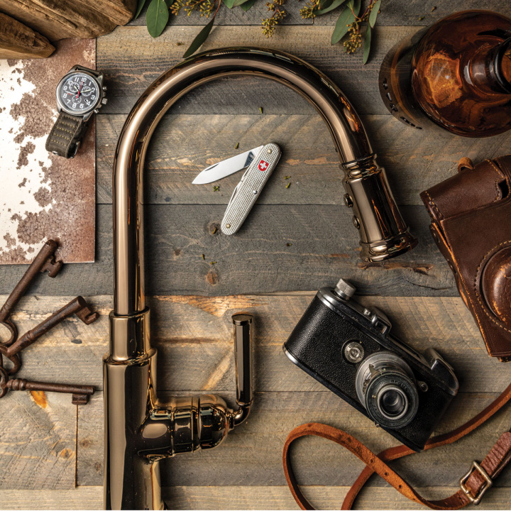 Brizo's New Rook Kitchen Collection, Styled 3 Ways